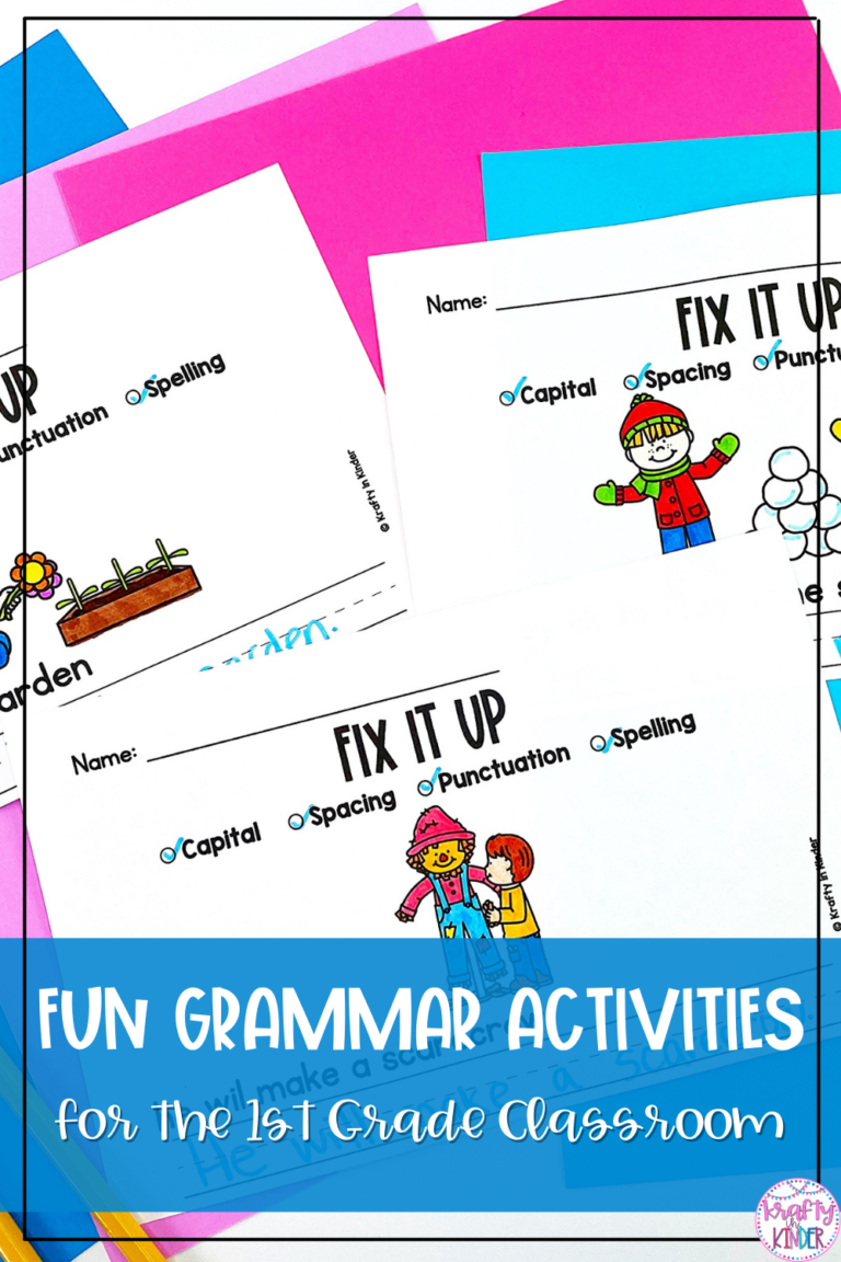 Fun Grammar Activities for the 1st Grade Classroom - Krafty in Kinder