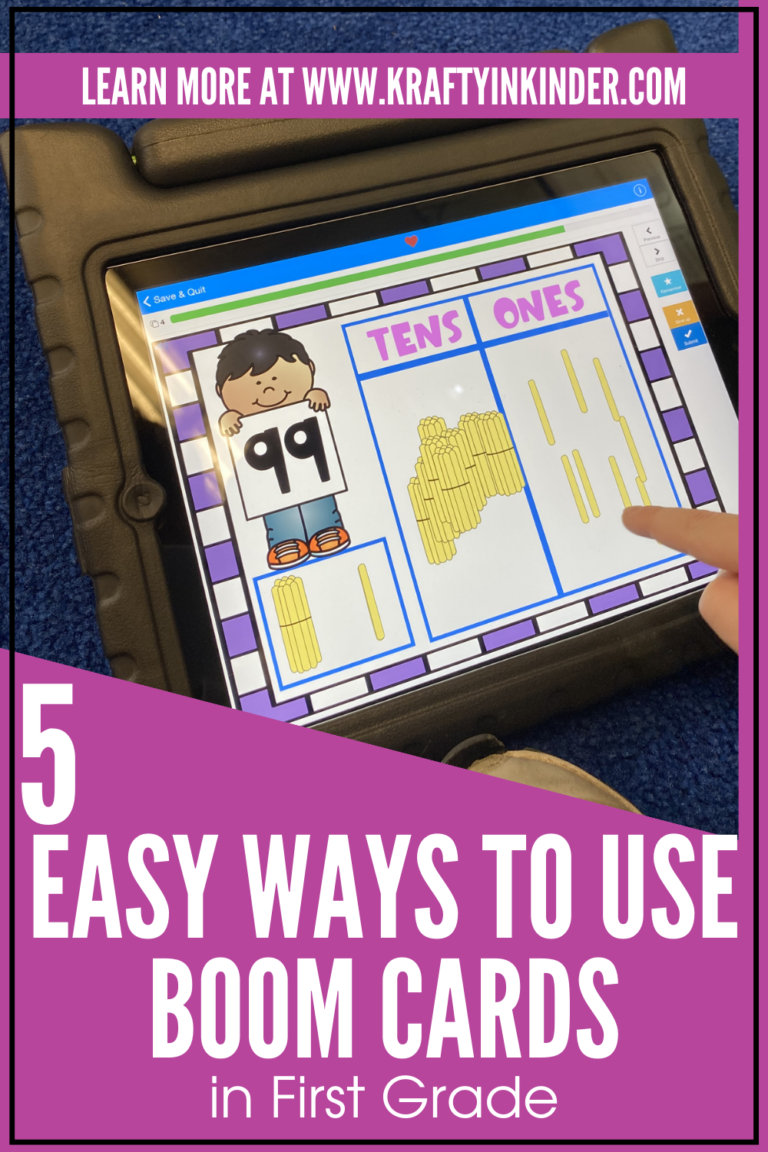 5 Easy Ways to Use Boom Cards in First Grade - Krafty in Kinder