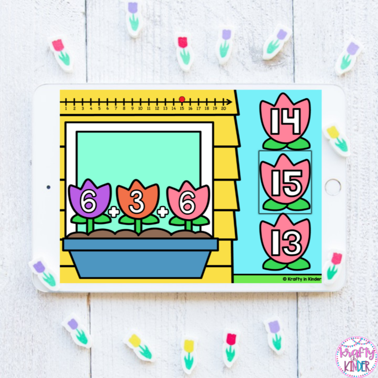 Engaging Spring Math Games for First Graders - Krafty in Kinder