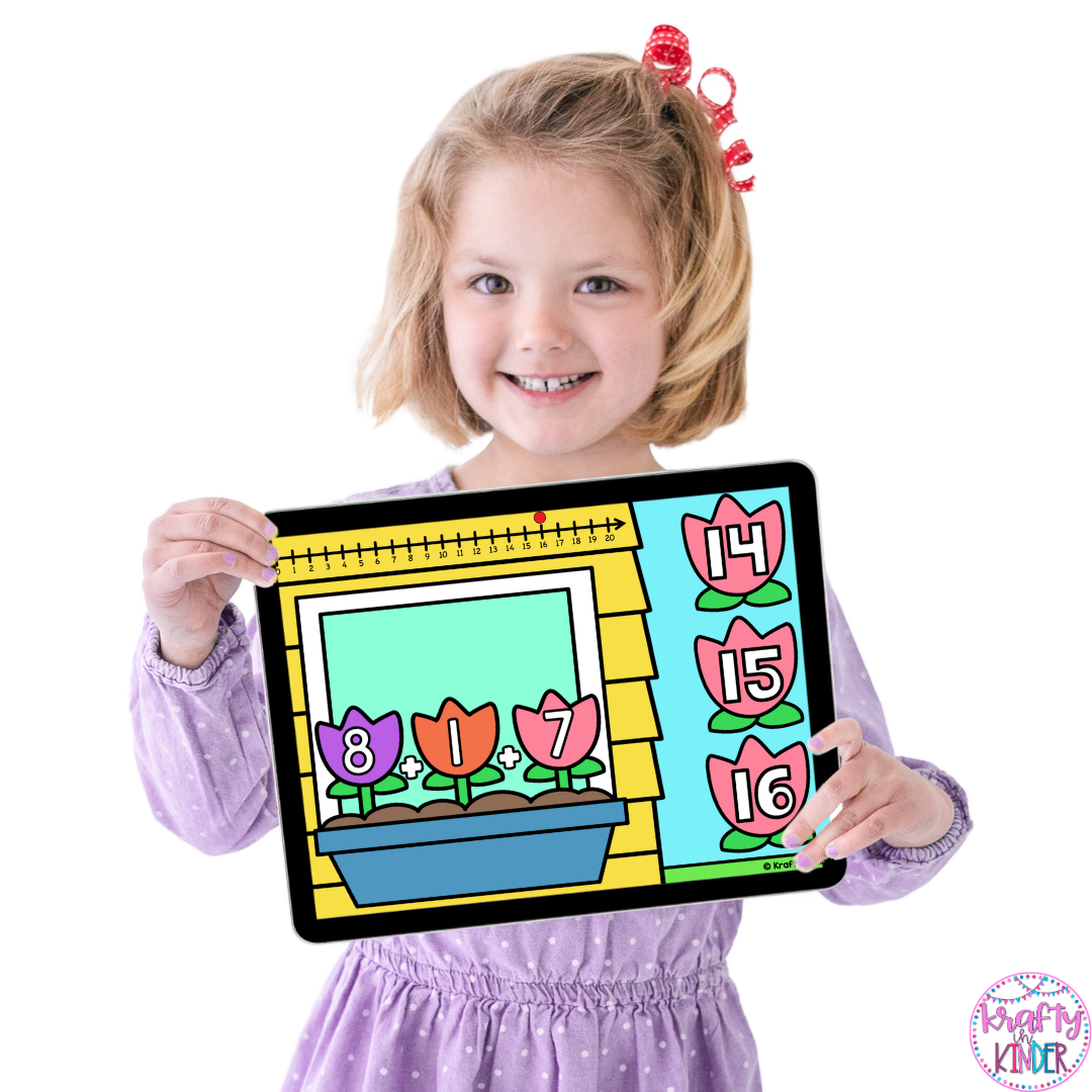 Engaging Spring Math Games for First Graders - Krafty in Kinder