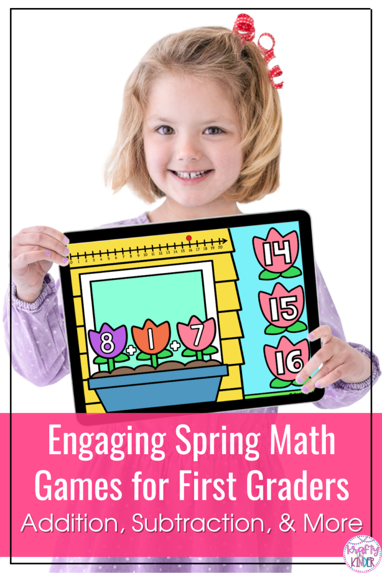 Engaging Spring Math Games for First Graders - Krafty in Kinder