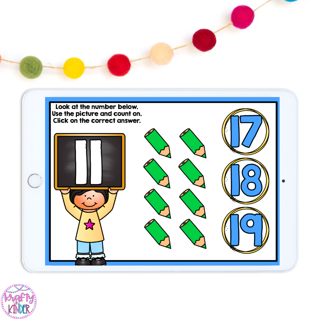 Back to School Math Games for First Graders - Krafty in Kinder