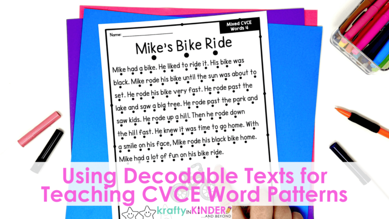 The Best Decodable Texts for Teaching CVCE Word Patterns - Krafty in Kinder