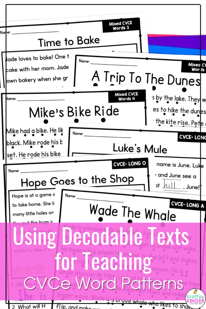 The Best Decodable Texts for Teaching CVCE Word Patterns - Krafty in Kinder