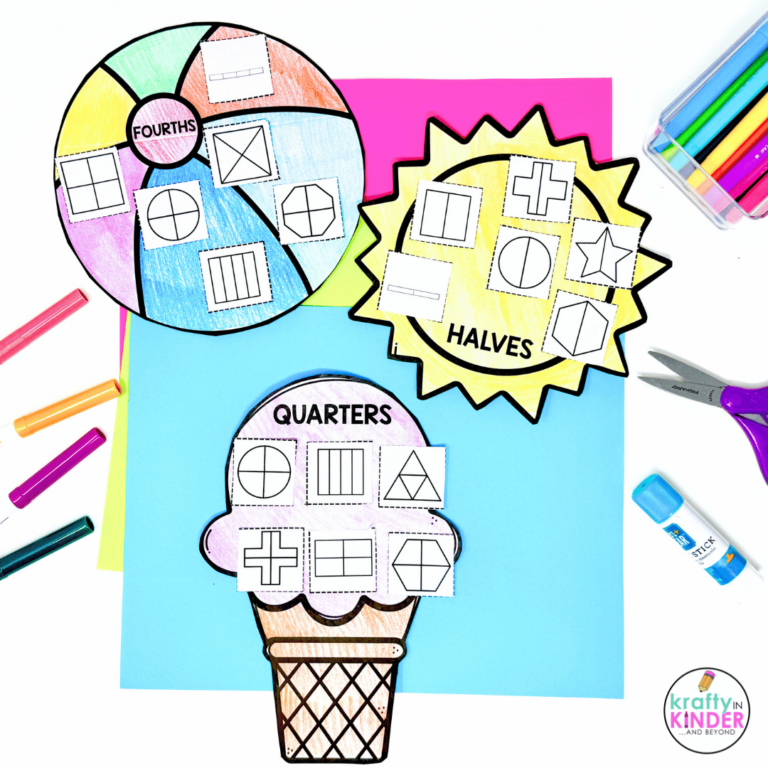 End of the Year Math Crafts for First Grade - Krafty in Kinder