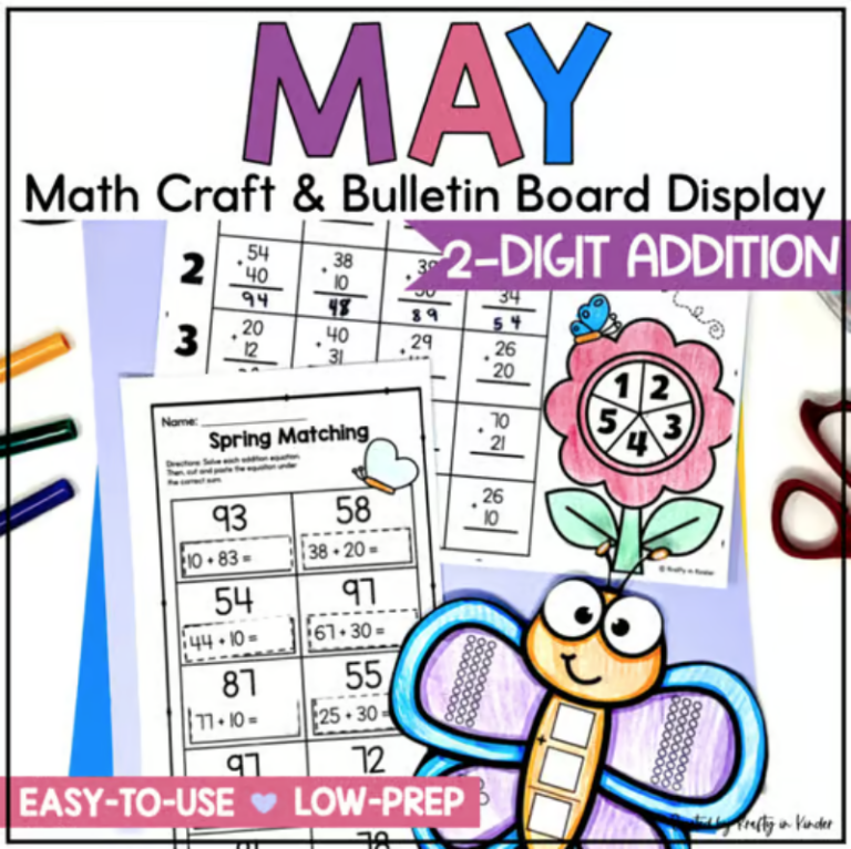 End of the Year Math Crafts for First Grade - Krafty in Kinder