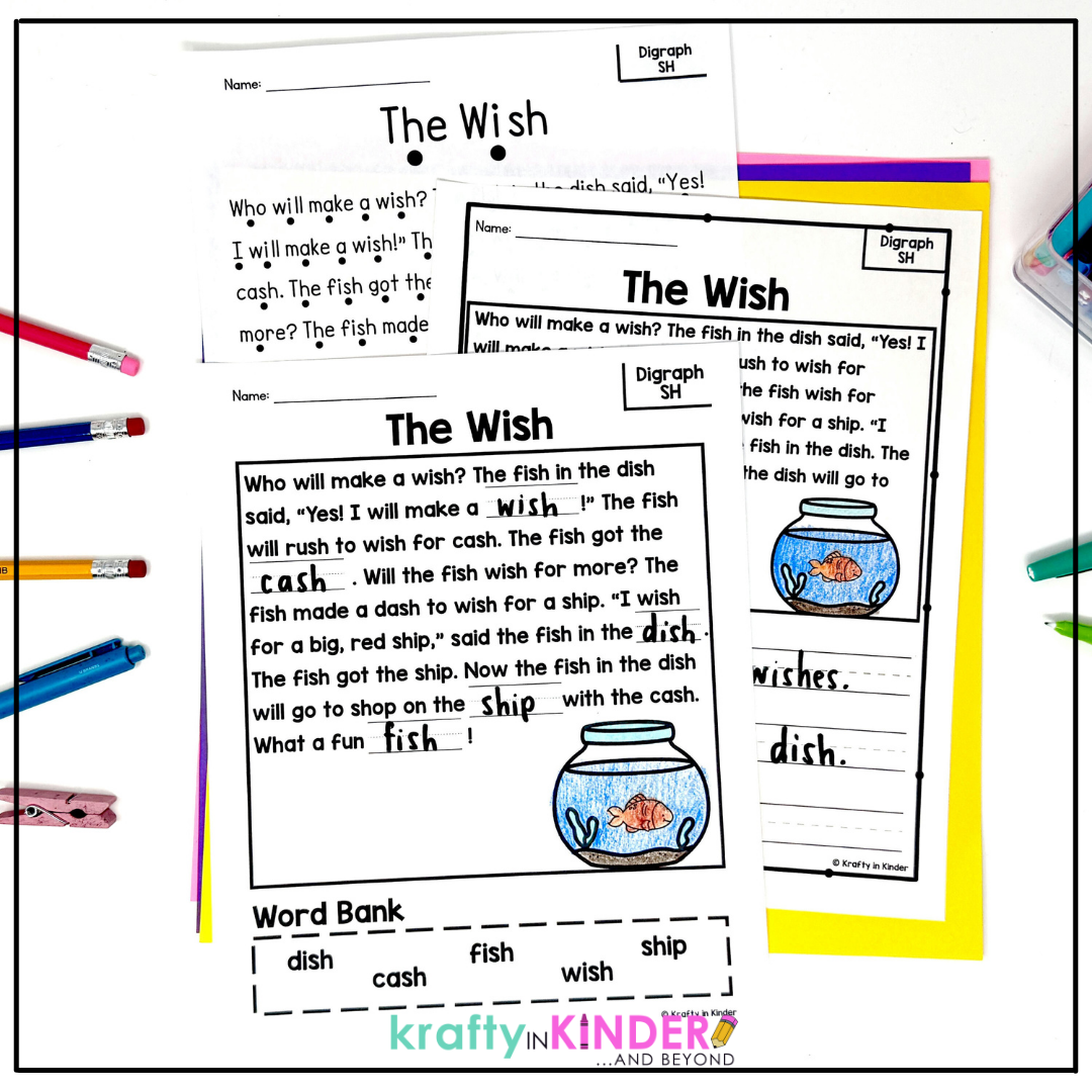 From Sound to Sentence: Decodable Digraph Practice - Krafty in Kinder