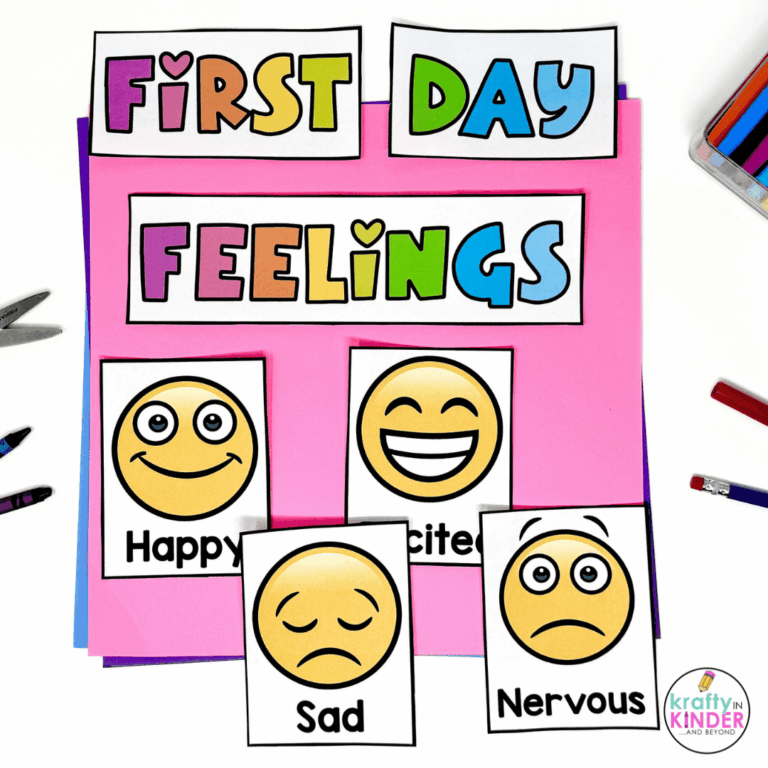 First Day Feelings Activities To Kick off the School Year - Krafty in ...