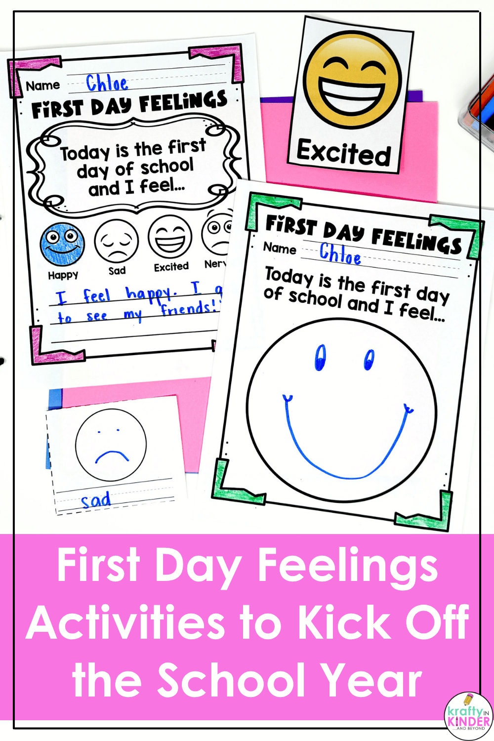 First Day Feelings Activities To Kick off the School Year - Krafty in ...