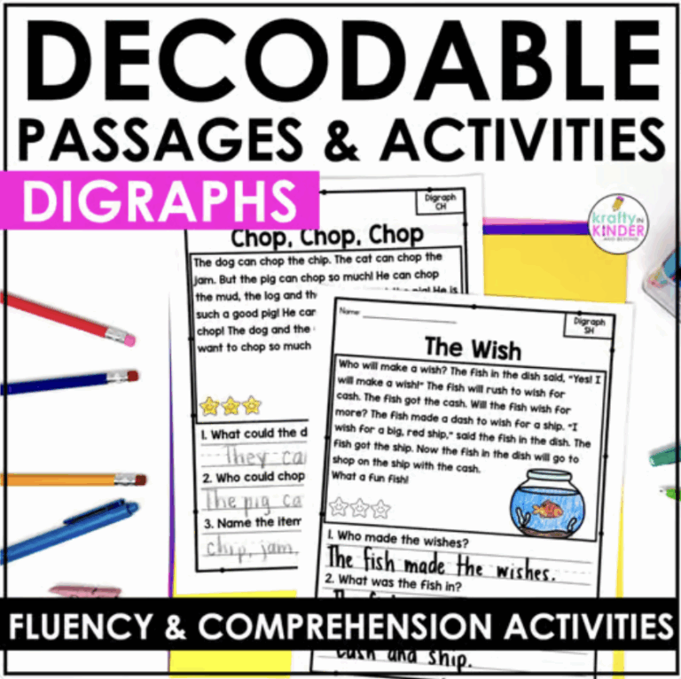 From Sound to Sentence: Decodable Digraph Practice - Krafty in Kinder