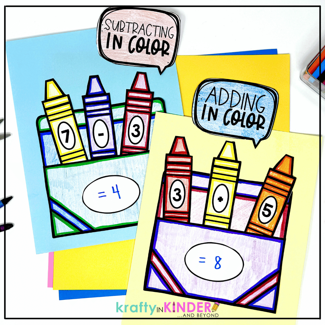 11 First Grade Math Crafts to Use All Year Long - Krafty in Kinder