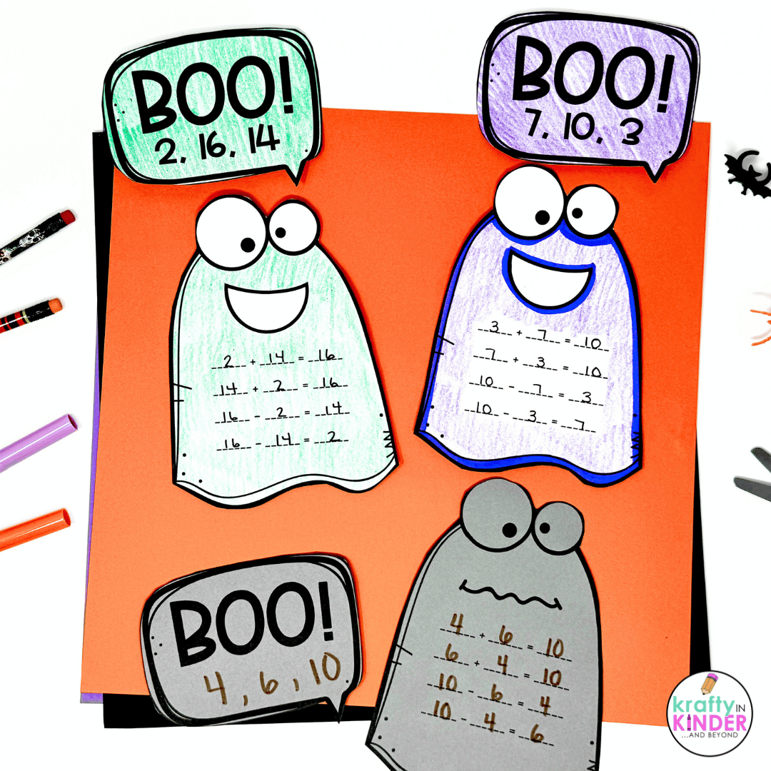 11 First Grade Math Crafts to Use All Year Long - Krafty in Kinder