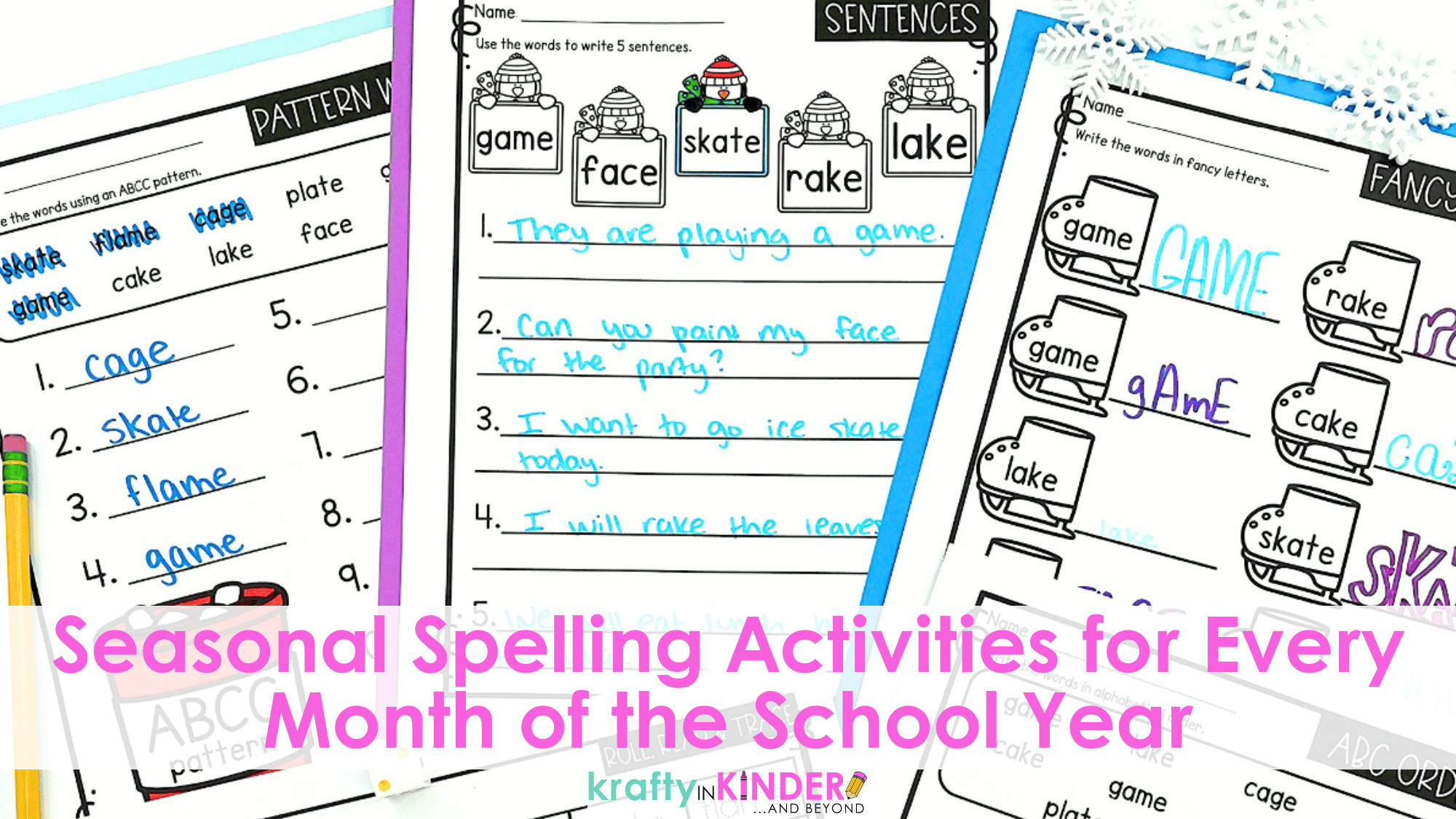 Seasonal Spelling Activities for Every Month of the School Year ...