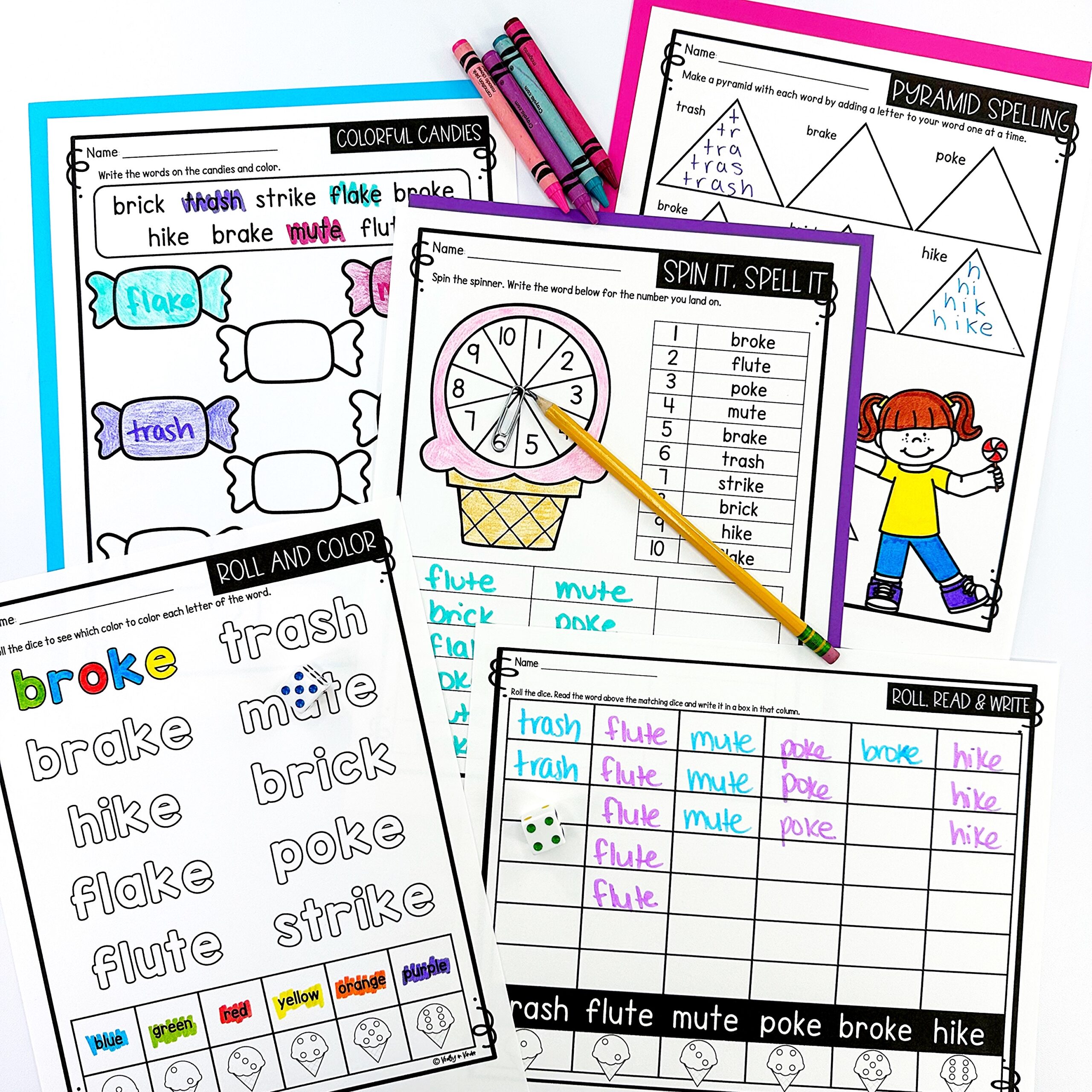 Free editable spelling activities - Krafty in Kinder
